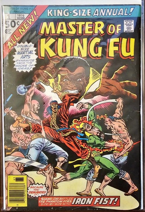 Marvel Comics Master of Kung Fu Annual #1 FN-VF Key 1st Shang-Chi Iron Fist Team-up 1976 for ...