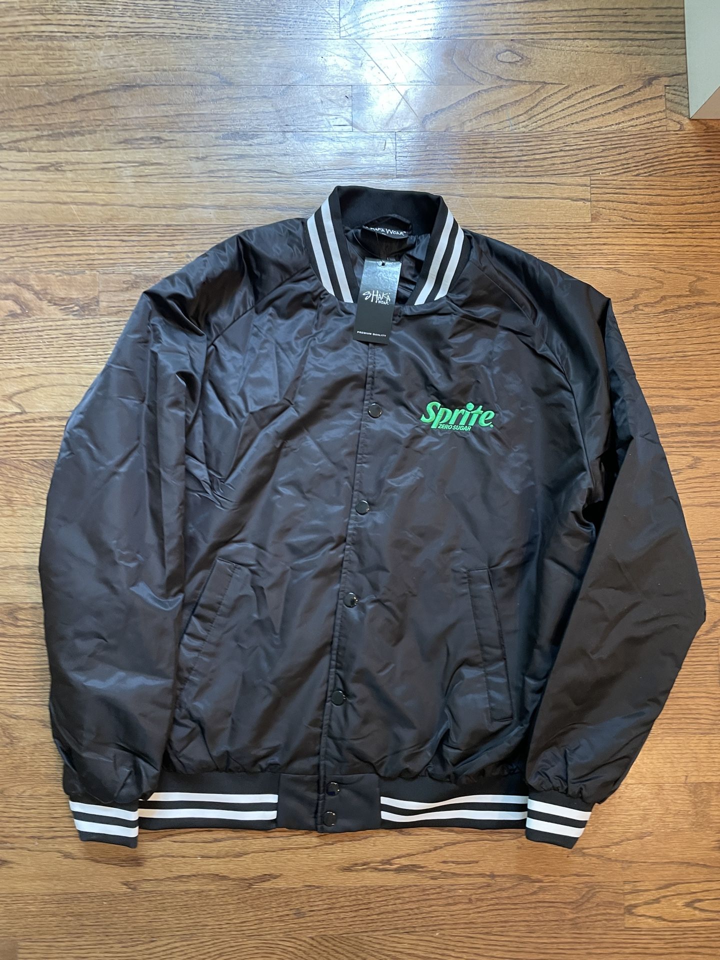 Sprite Zero Sugar Men's XL Nylon/Polyester Varsity Jacket By Shaka Wear ...