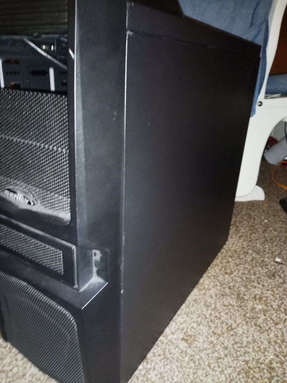 Gaming atx PC case blue led fans with drive slots and DVD slots for ...