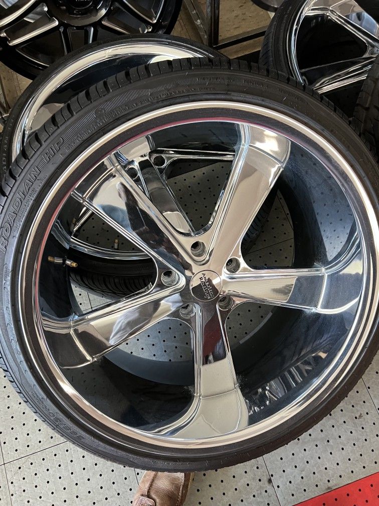22 Inch American Racing Rims, And Tires Forsale Brand New for Sale in ...
