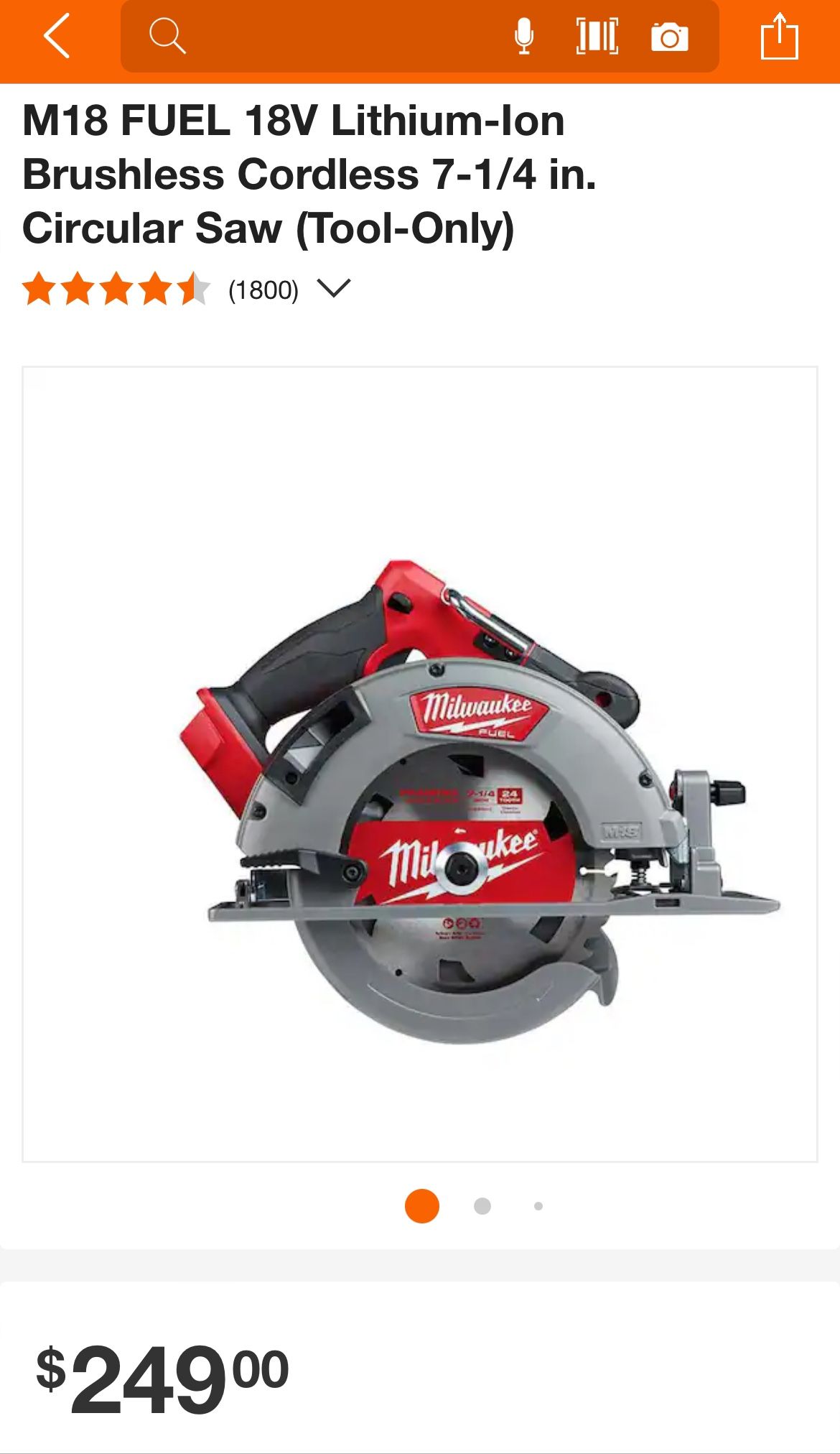 Milwaukee Fuel Skilsaw Power tools