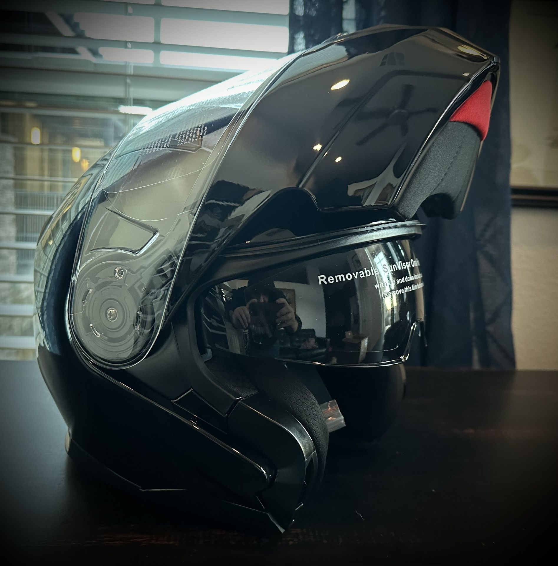 New Glossy Black Modular Motorcycle Helmet size XL for Sale in El ...