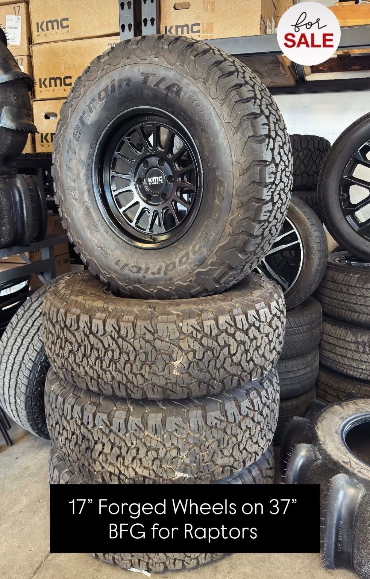 17" Forged Wheels on 37" BFG for Raptors for Sale in Riverside, CA ...