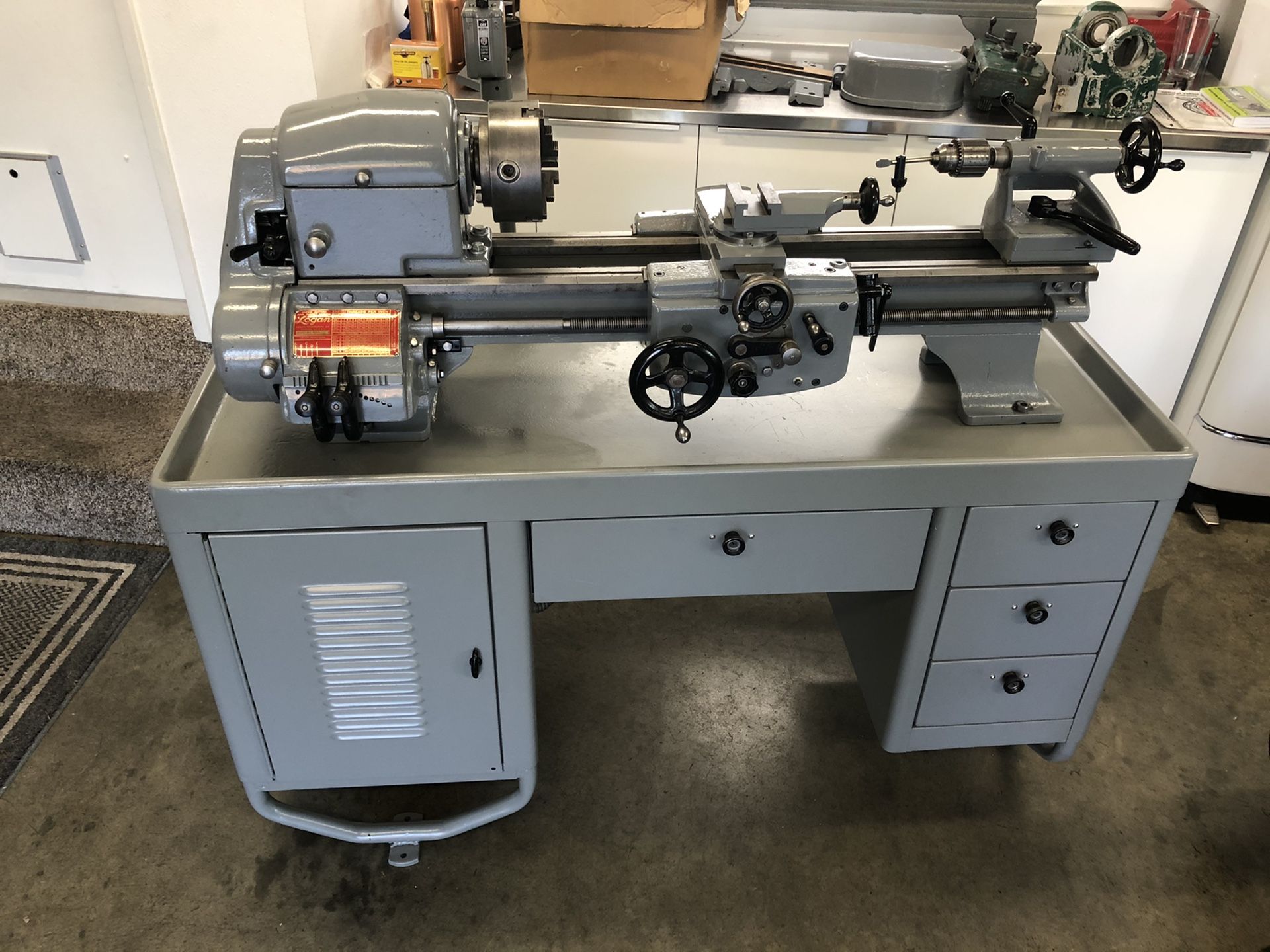 Fully restored 1948 Logan model 825 metal lathe w/ ton of extra parts ...