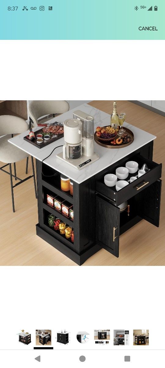 Brand New In Box Modern Kitchen Island Buffet!!! With Charger! for Sale ...