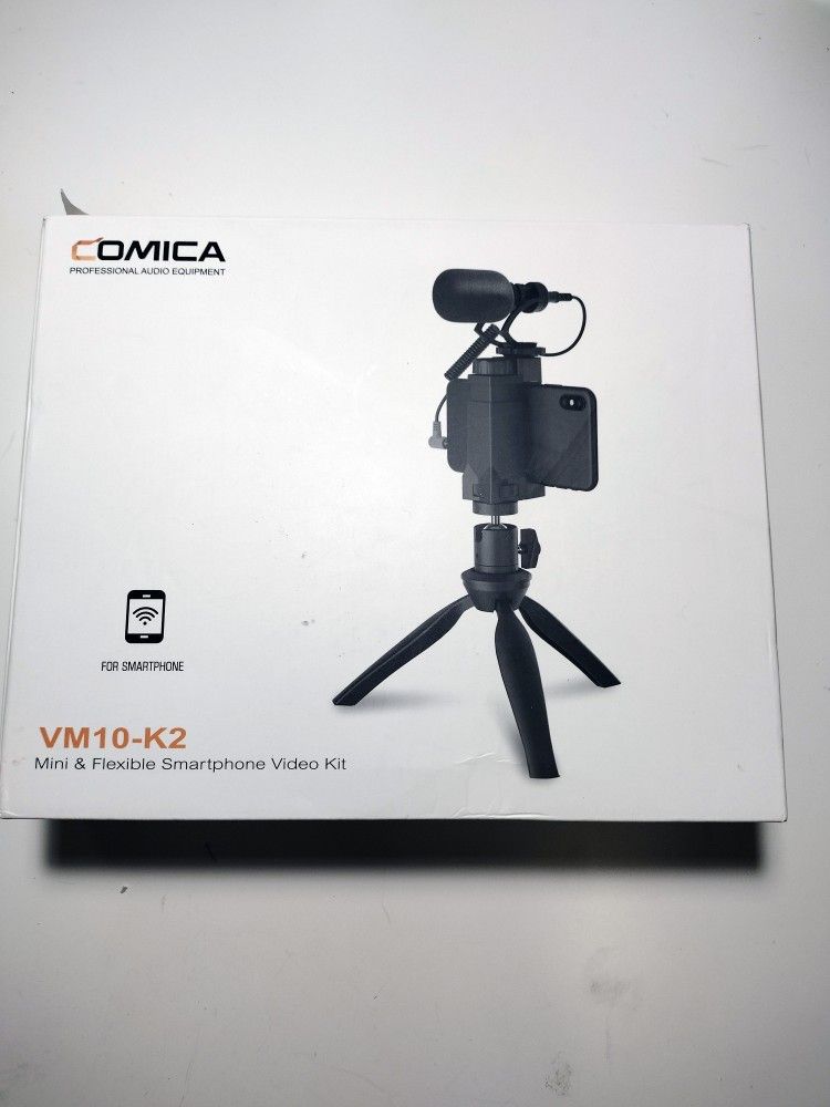 Comica Smartphone Microphone, Tripod, Shotgun Video Mic For iPhone & Android Phone, Vlogging Kit ...