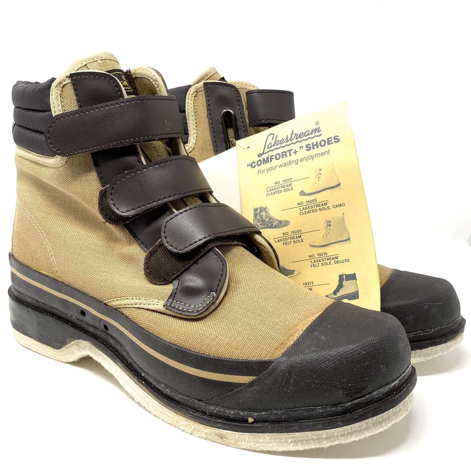Hodgman Lakestream Wading Felt Sole Shoes Boots Canvas Leather Fishing ...