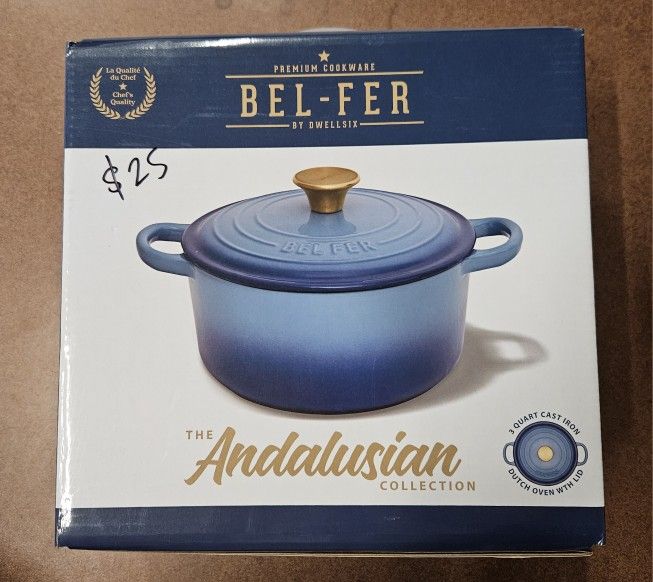 Bel-Fer 3 Quart Cast Iron Dutch Oven with LID for Sale in Auburn, WA ...