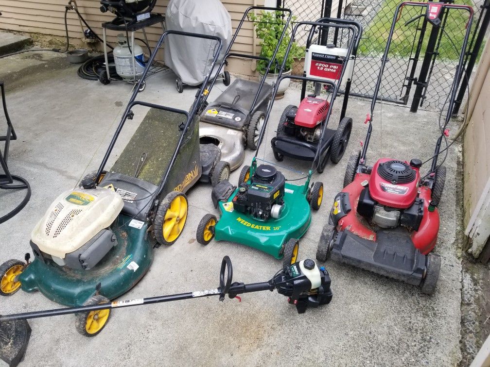 Lawn mowers weed eater pressure washer for Sale in Tacoma, WA - OfferUp