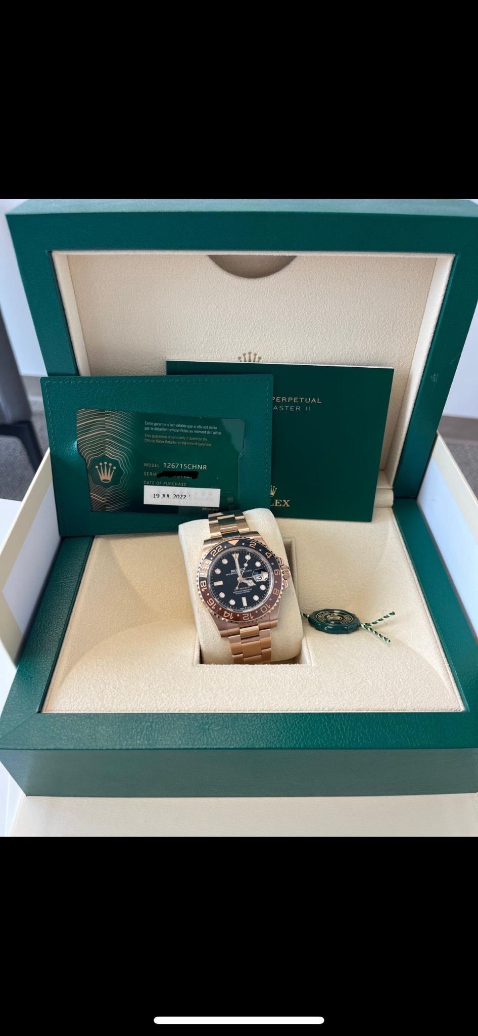 MINT 2022 Rose Gold Rolex GMT Root Beer for Sale in Dania Beach, FL ...