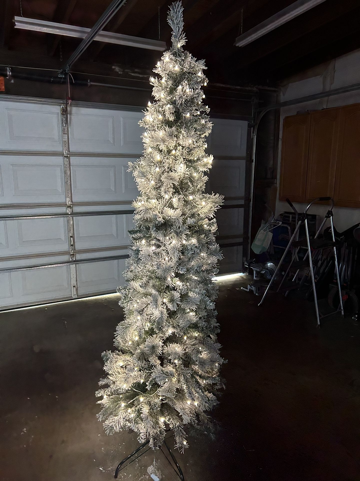 Artificial 7ft Flocked Christmas Tree Slim for Sale in Rowland Heights ...