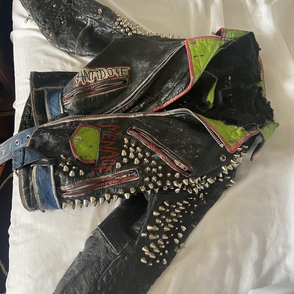 Punk Leather Jacket Painted