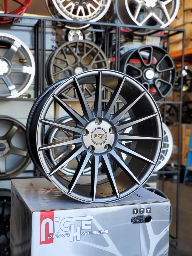4 BRAND NEW NICHE FORM WHEELS. 19×8.5 & 9.5 STAGGERED FITMENT. 5×120 ...