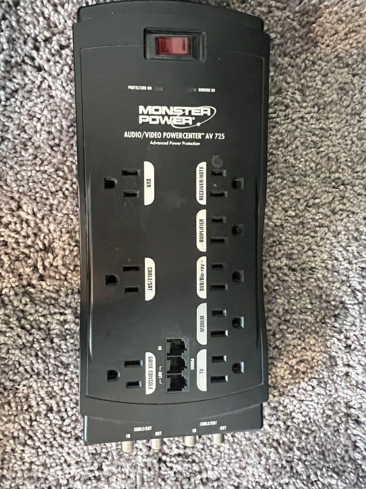 Monster - Monster Power AV 725 8-Outlet Surge Protector for Sale in ...