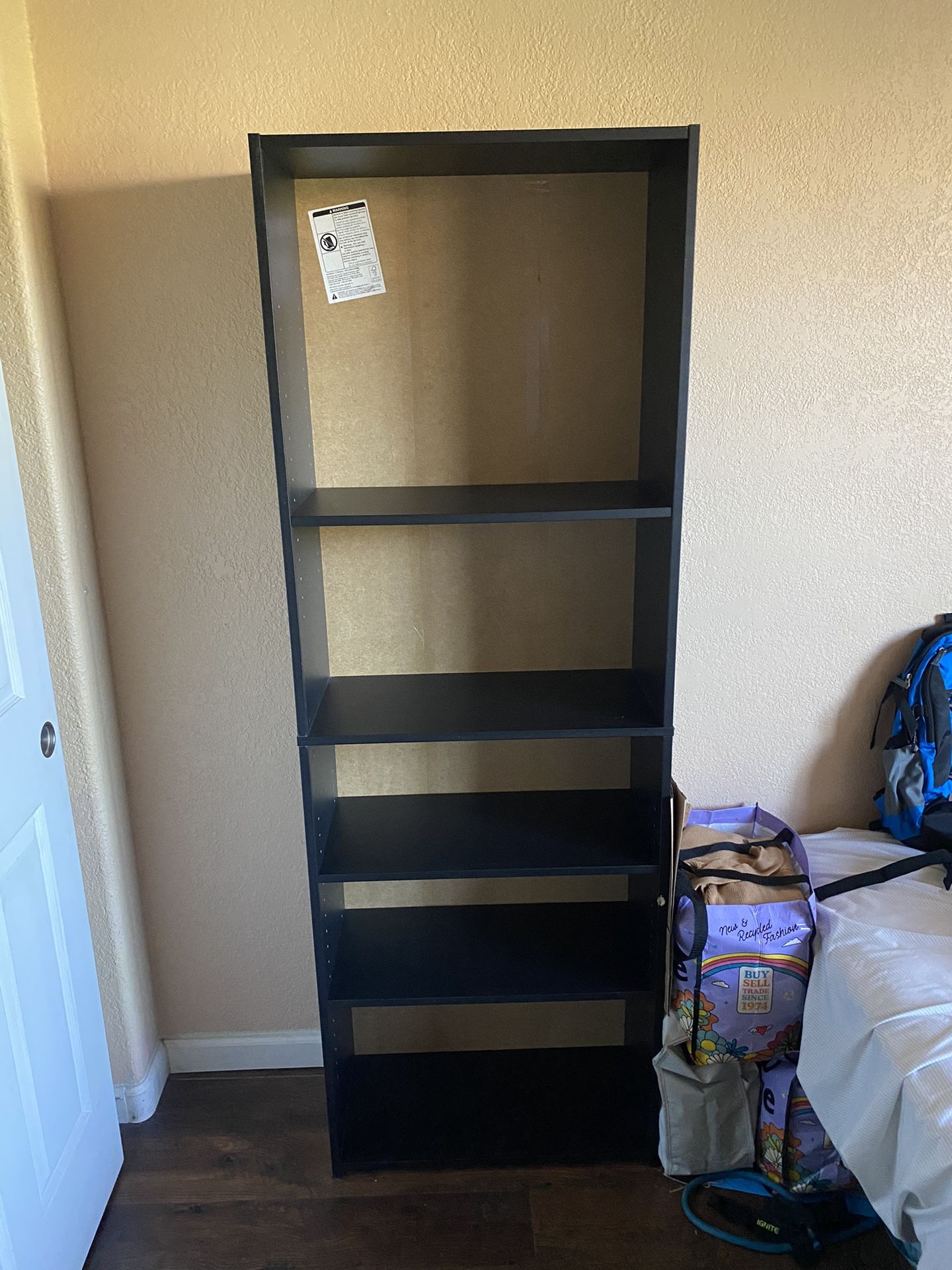 Black Fiberboard bookshelf 70 Inches X 24.5 Inches X 11.5 Inches for ...