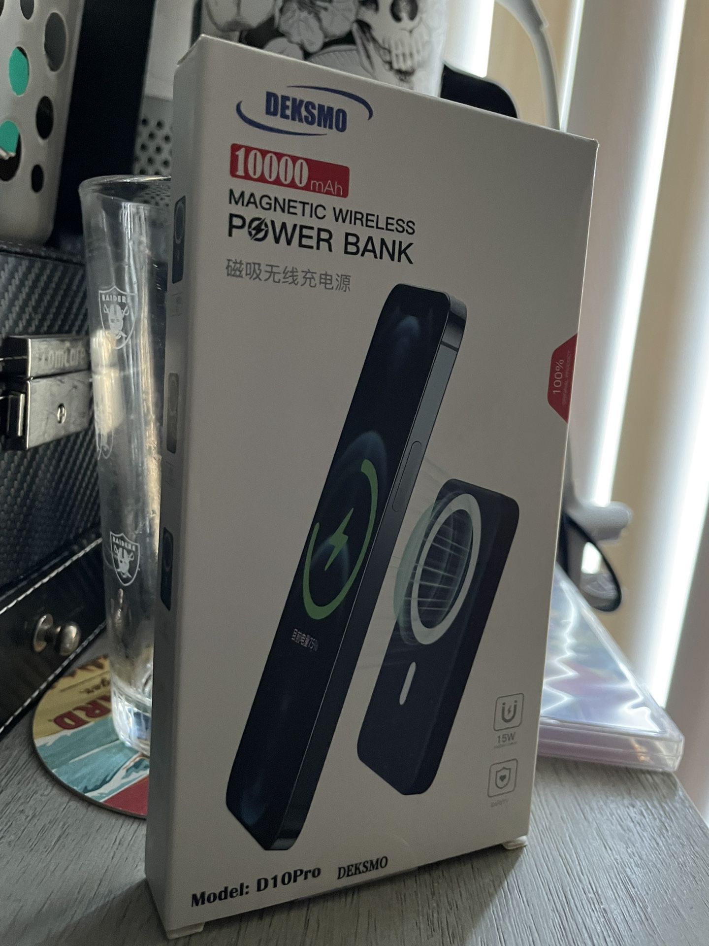 DEKSMO Magnetic Power Bank for iPhone,Wireless Portable Charger Fast ...