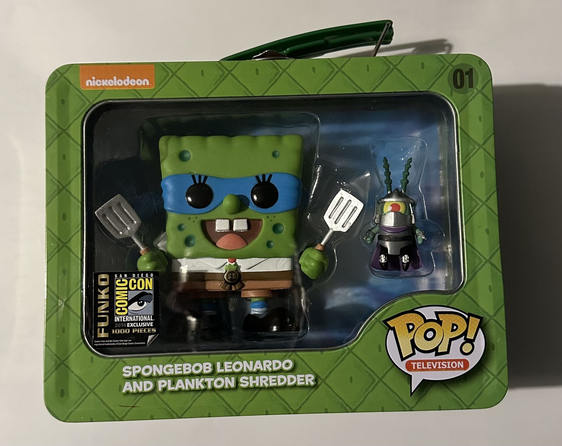 Funko SpongeBob Leonardo & Plankton Shredder Grail SDCC 1000pc 2014 for ...