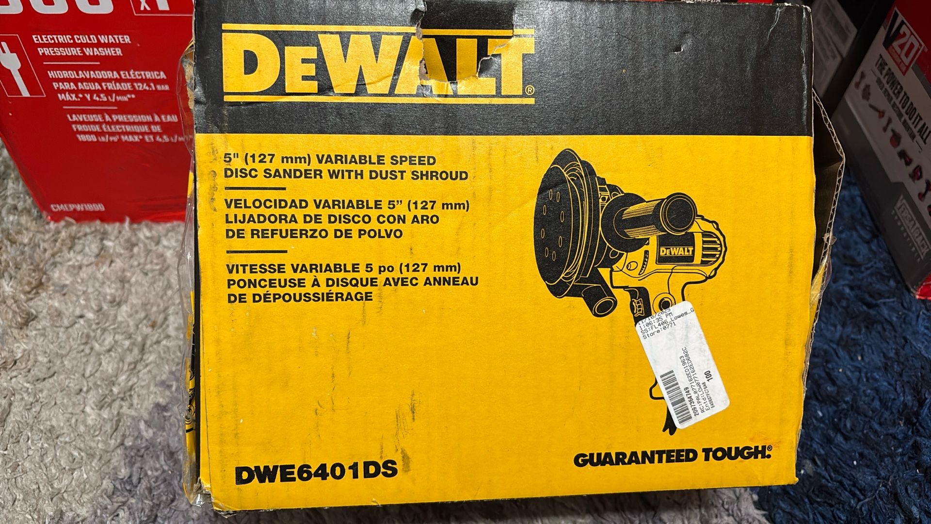 DeWalt 5” Variable Speed Disc Sander With Dust Shroud for Sale in Tampa ...