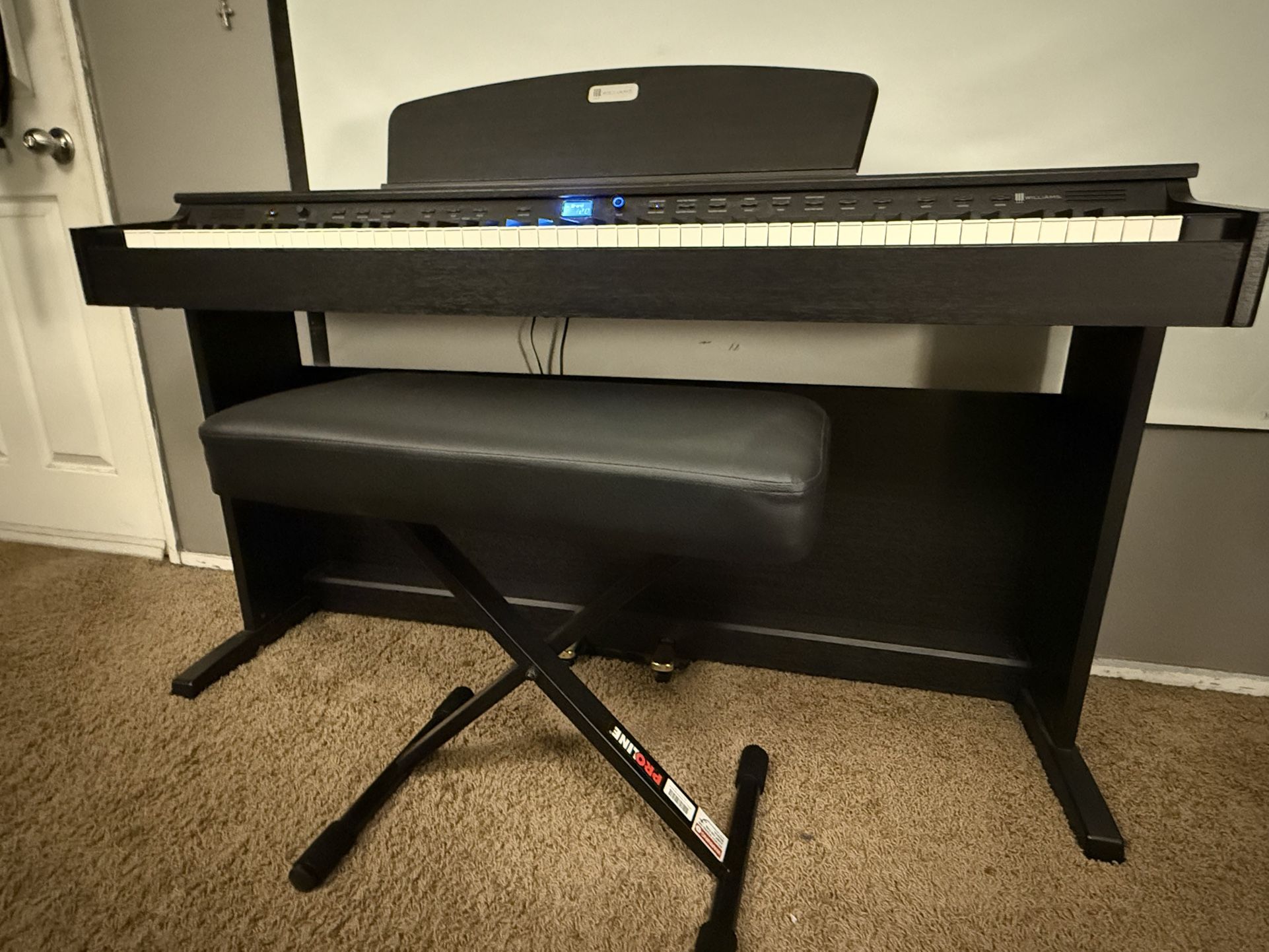 Barely Used Williams Rhapsody Piano 2 With Piano Bench And JBL ...
