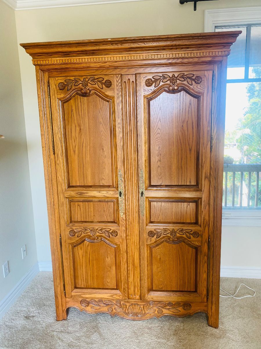 Hickory White Armoire