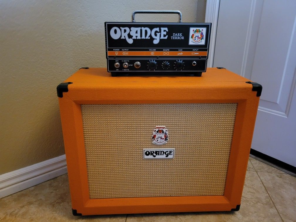 Orange Dark Terror Guitar Amplifier & Orange PPC112 Amp Cabinet for ...