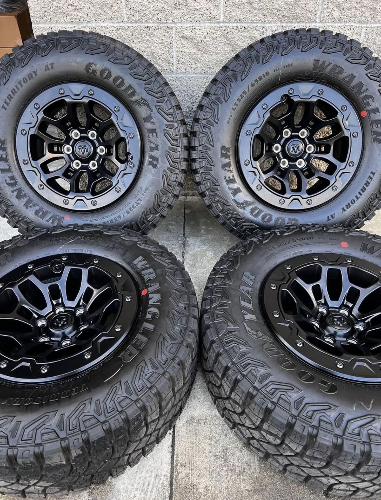 18" Dodge Ram 1500 TRX 2023 Beadlock Bead Lock Black HAVOC EDITION ...