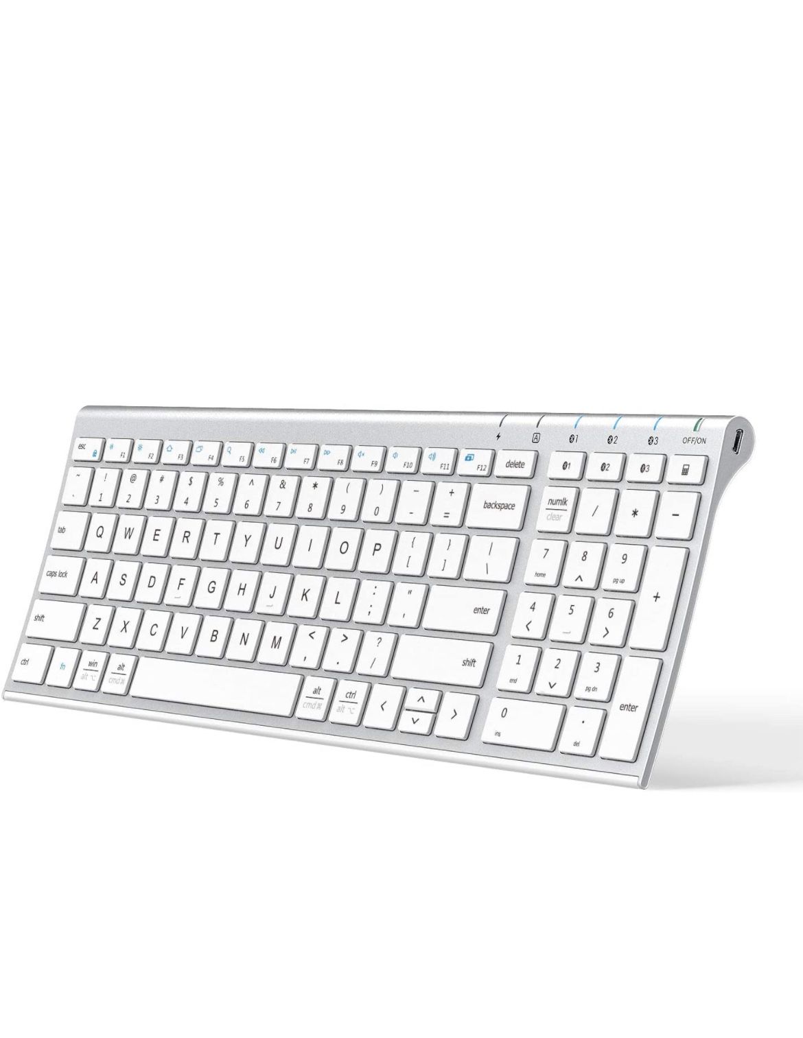 iClever BK10 Bluetooth Keyboard, Multi Device Keyboard Rechargeable ...