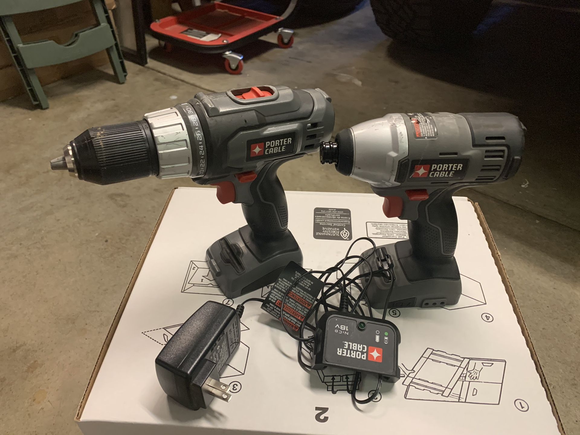 Porter cable 18 volt drill impact set for Sale in Portland, OR - OfferUp