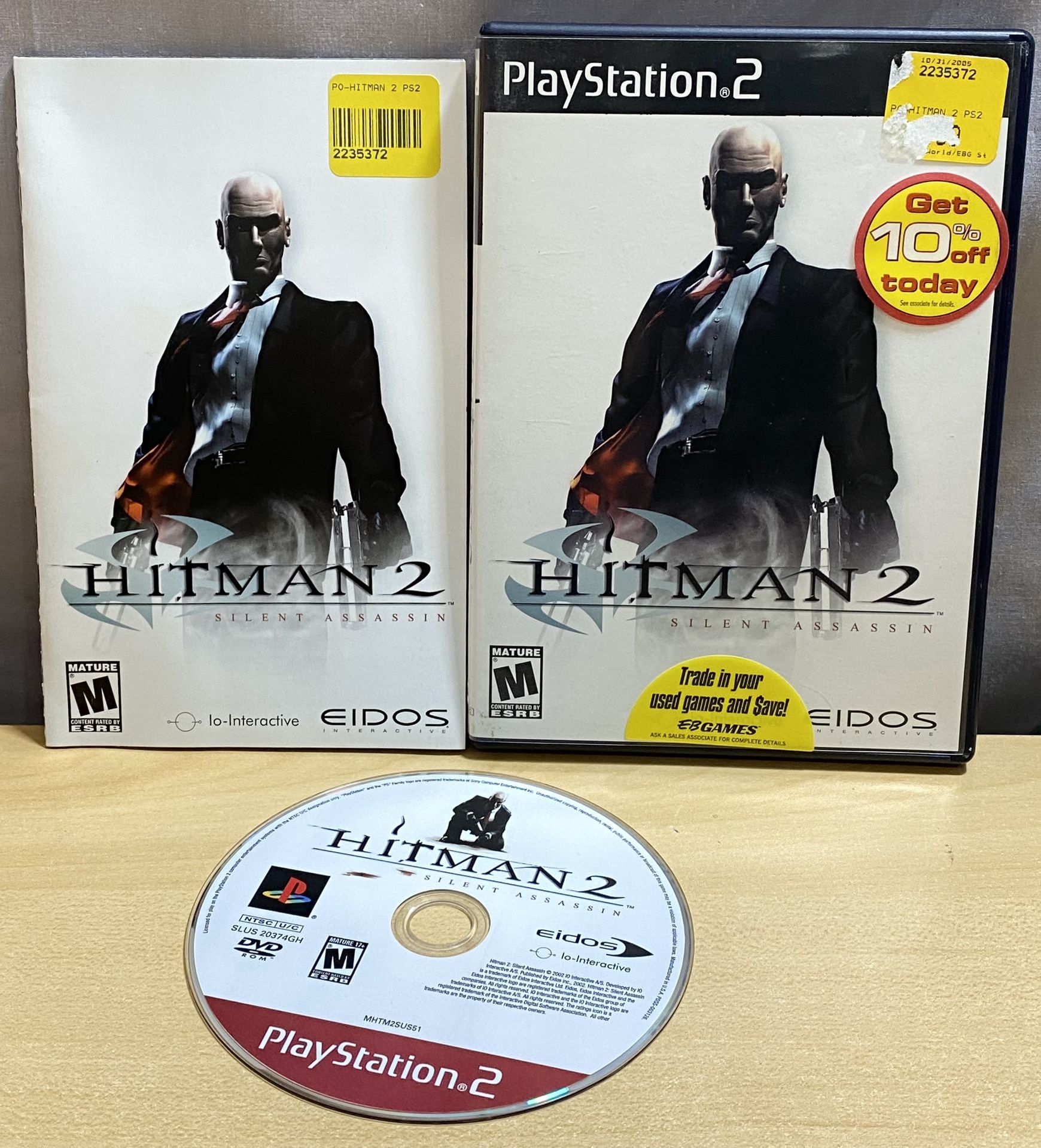 PS2 Sony PlayStation 2 Hitman 2 Silent Assassin Video Game for Sale in ...