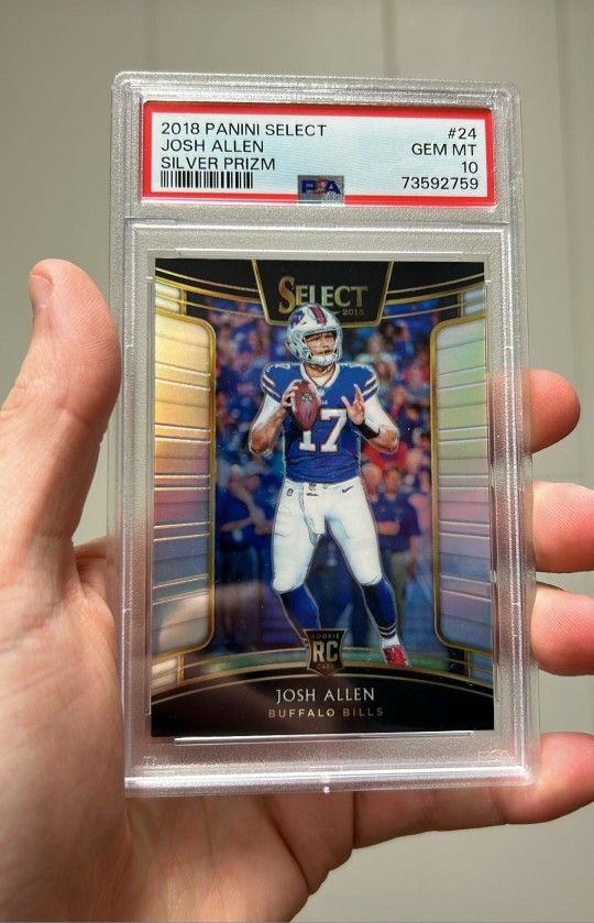 2018 Panini Select Josh Allen Silver Prizm Rookie #24 PSA 10 for Sale ...