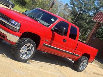 Lifted 2000 Chevy Silverado Red