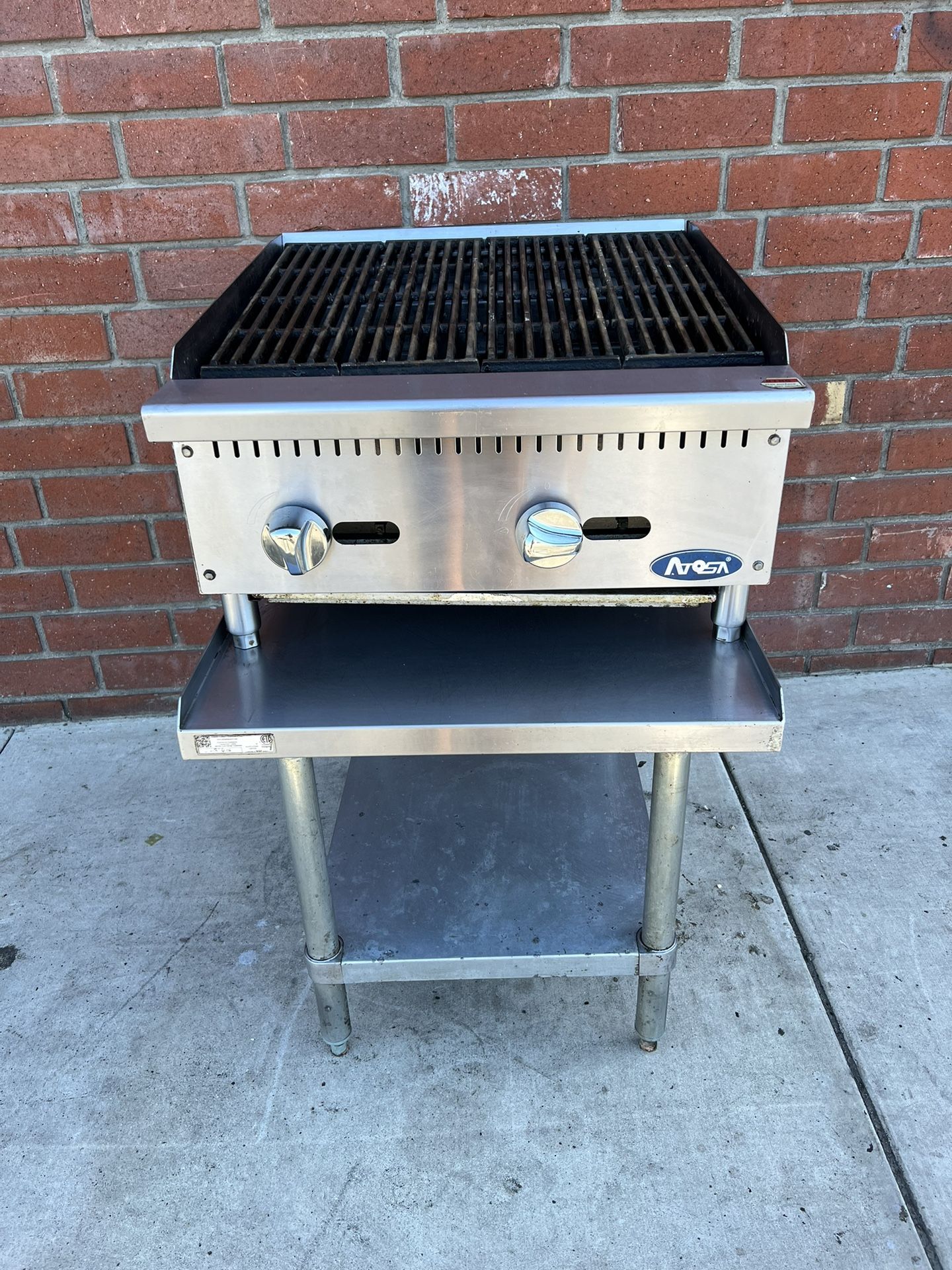 Atosa CookRite ATRC-24 24" Gas 2 Burner Countertop Radiant Charbroiler ...