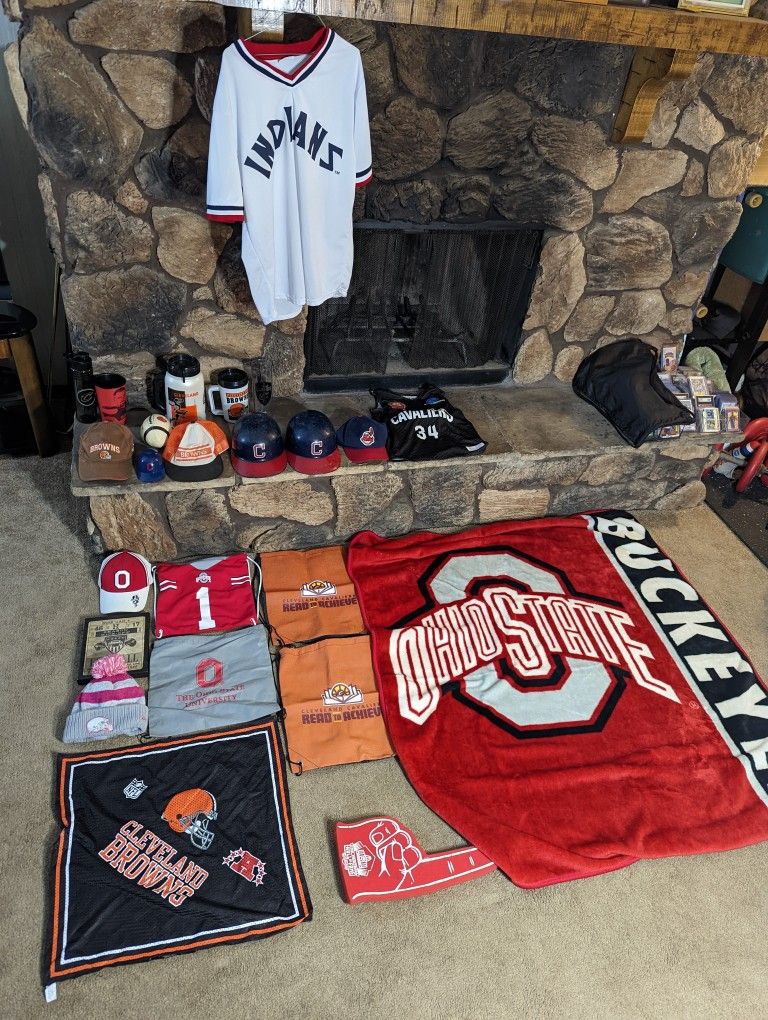Large Collection Of Ohio / Cleveland Sports Teams Items Browns Cavs ...