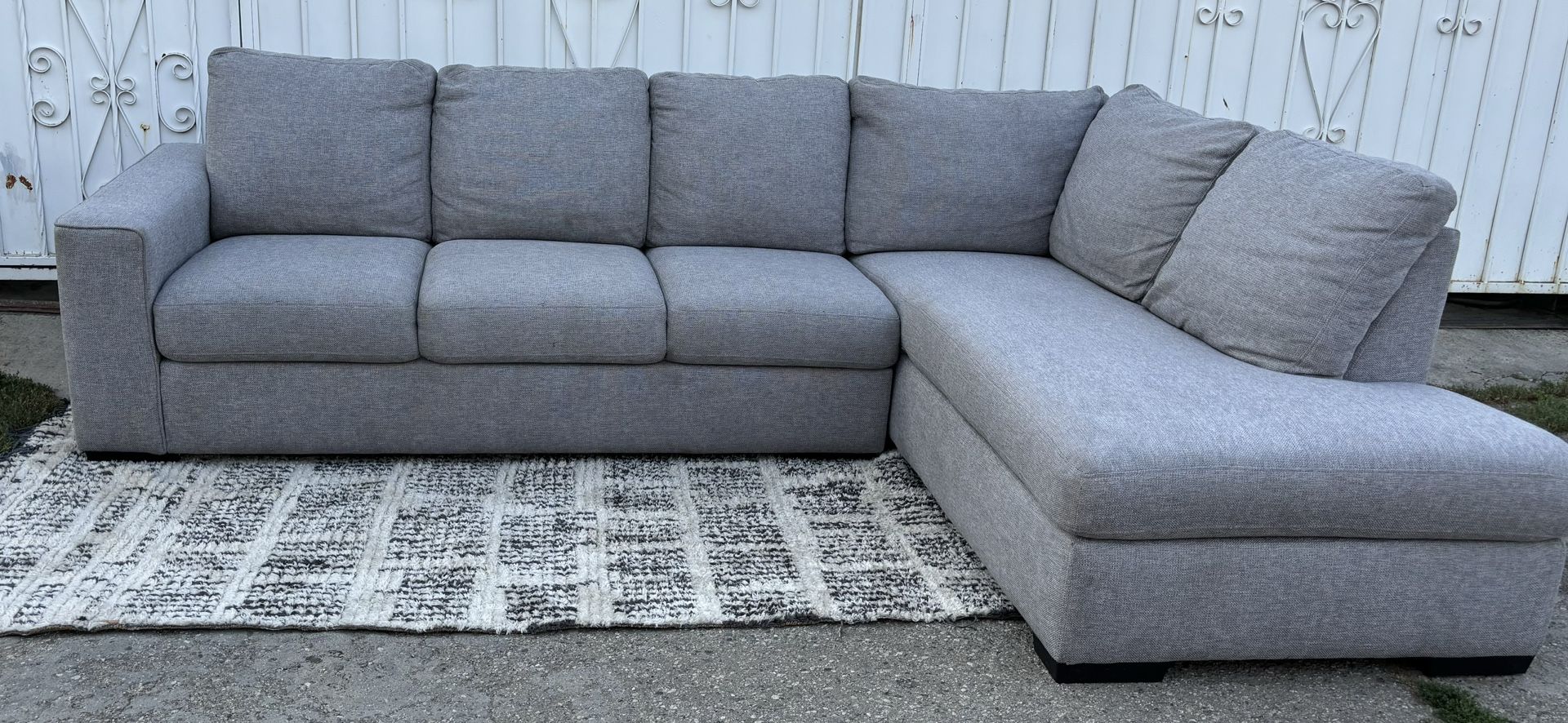 Grey Living Spaces Lucy Collection Sectional Couch Sofa L Shape for Sale in Los Angeles CA OfferUp