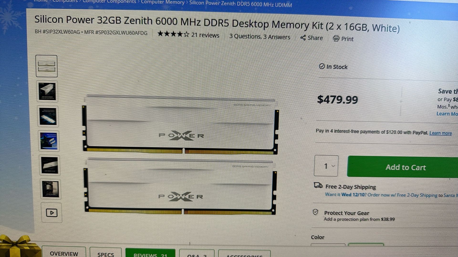 32 GB 6000 MHz CL30 DDR5 RAM desktop Memory Kit From Silicon Power. (2 ...