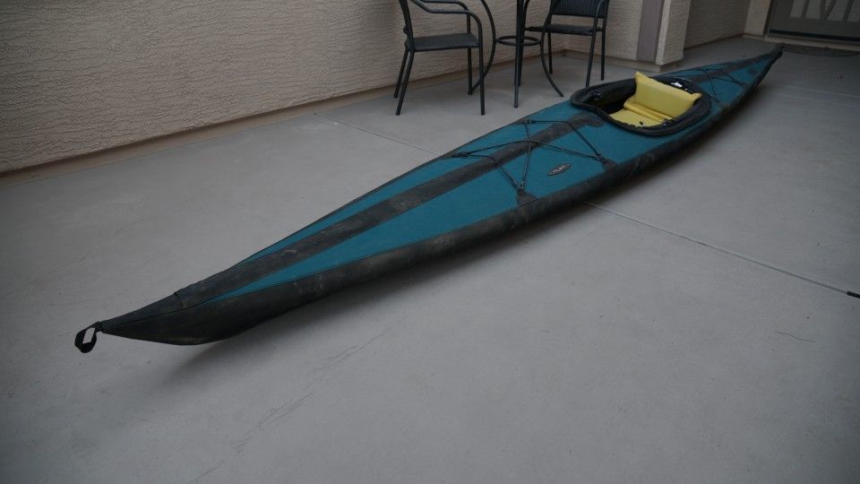 Folbot Cooper Folding Kayak 16'6" Teal color for Sale in Chandler, AZ ...