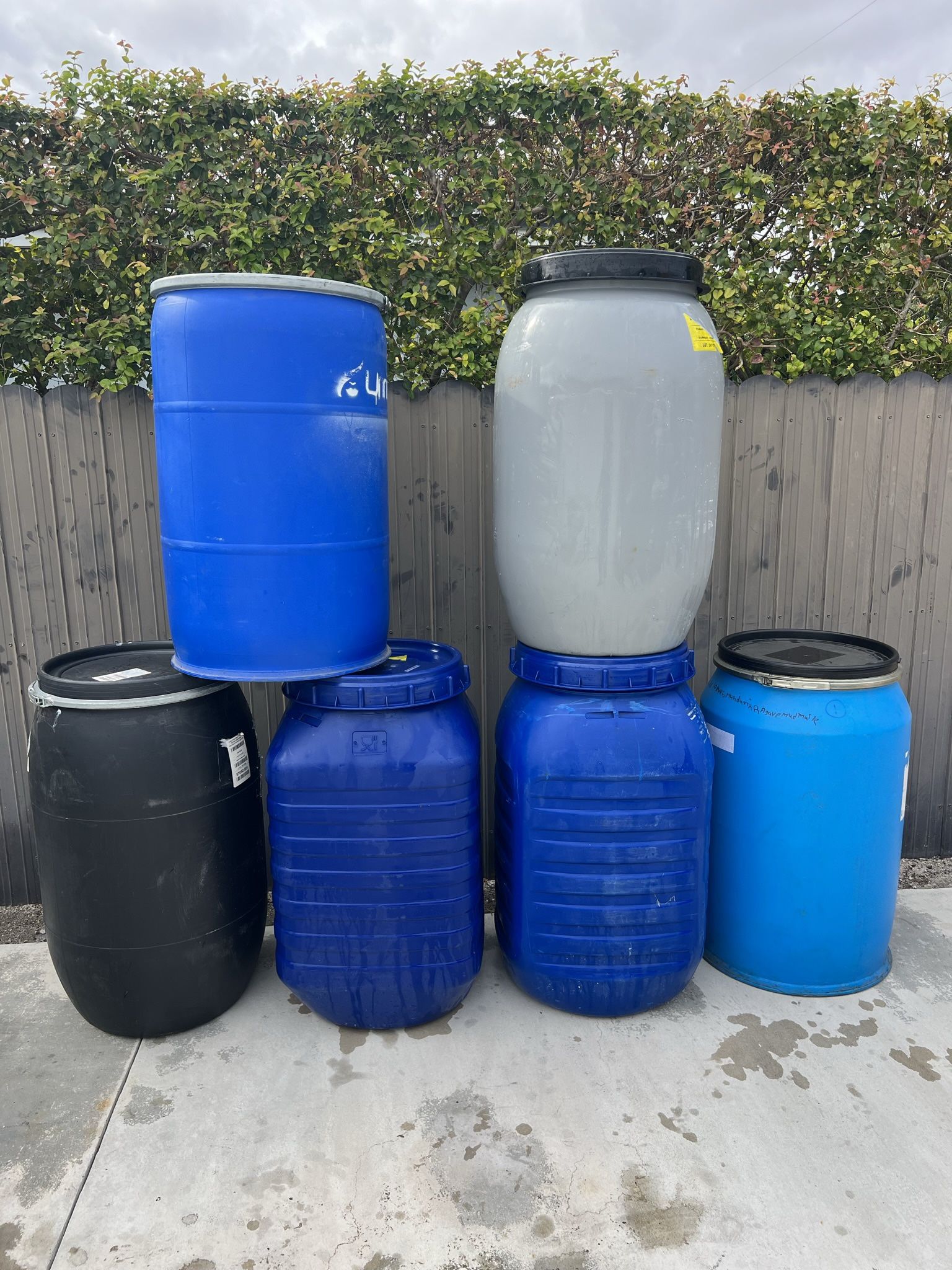 55 gallons plastic Barrels open top , shipping barrel for Sale in Miami ...