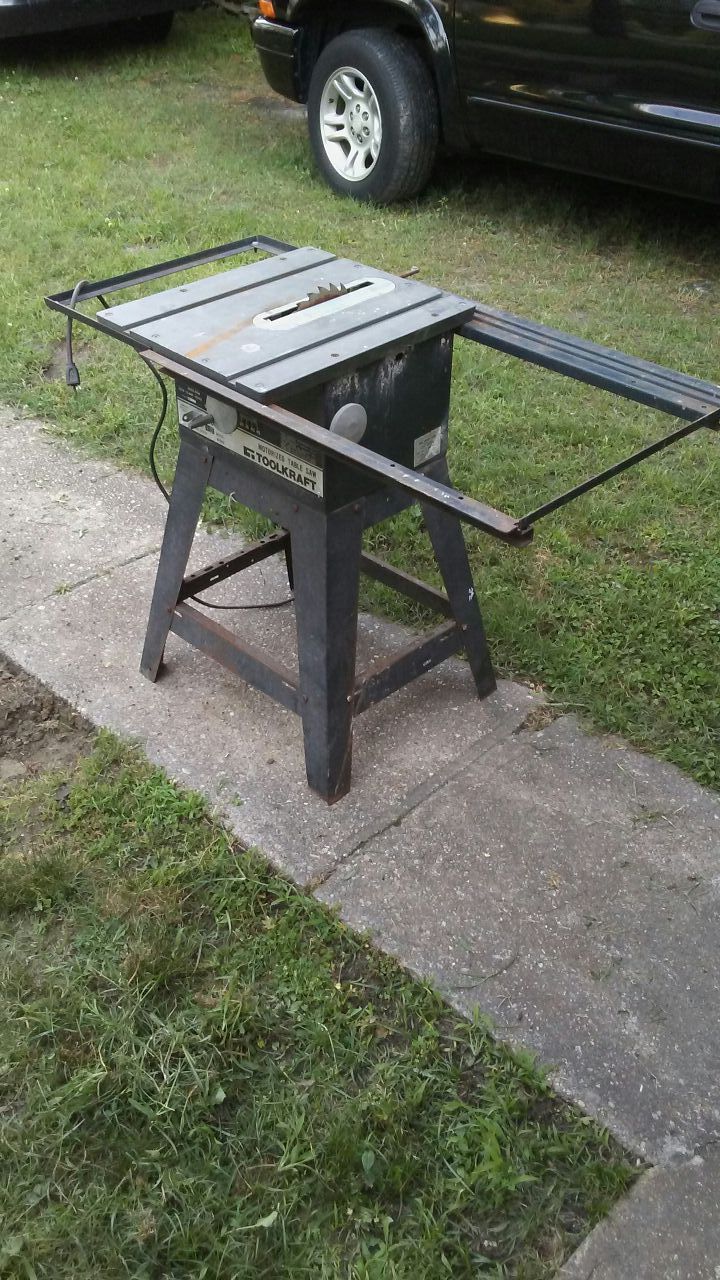 TOOLKRAFT 10" motorized table saw made in USA model number 4100 for ...