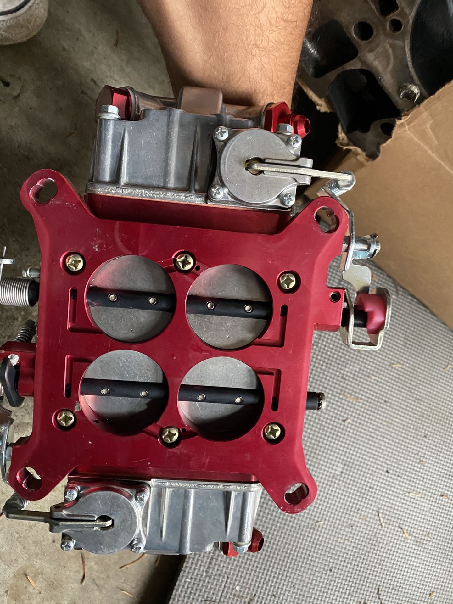 SBC Vortech V-1 supercharger kit w/ blow thru carb & intake manifold ...