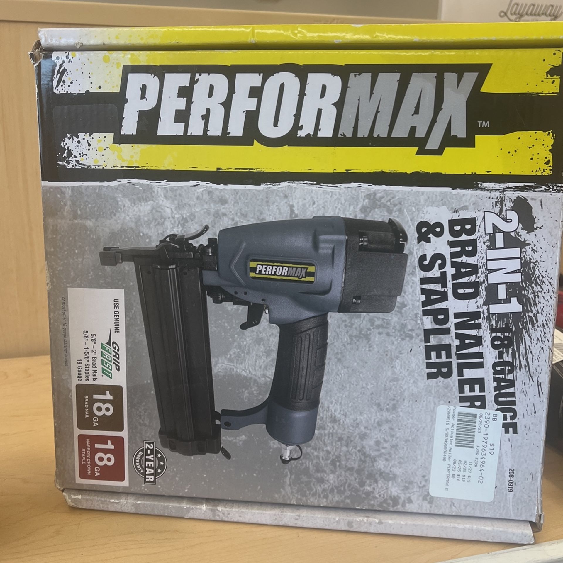 PERFORMAX 2 in1 18 gauge Brad Nailer And Stapler for Sale in Phoenix IL OfferUp