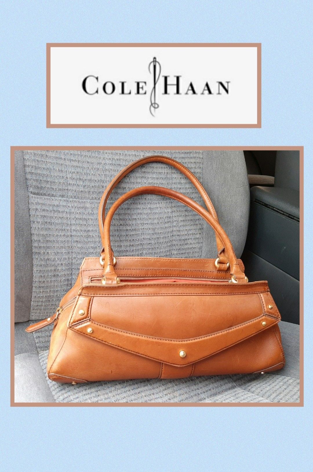 COLE HAAN Leather TRINITY F05 Shoulder Bag Handbag Purse for Sale in ...