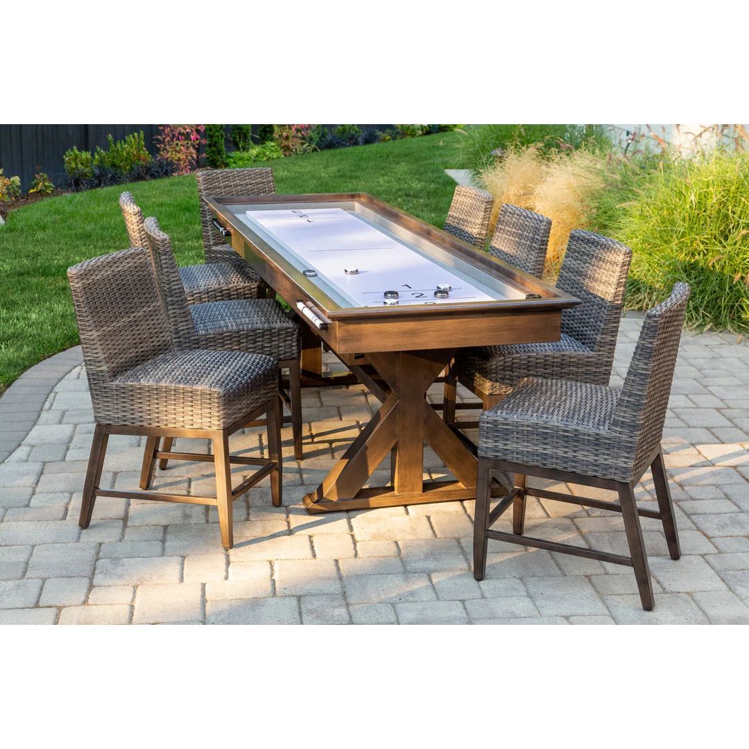Cabrini 9-piece High Dining Outdoor Shuffleboard Set (MSRP $2999) for ...