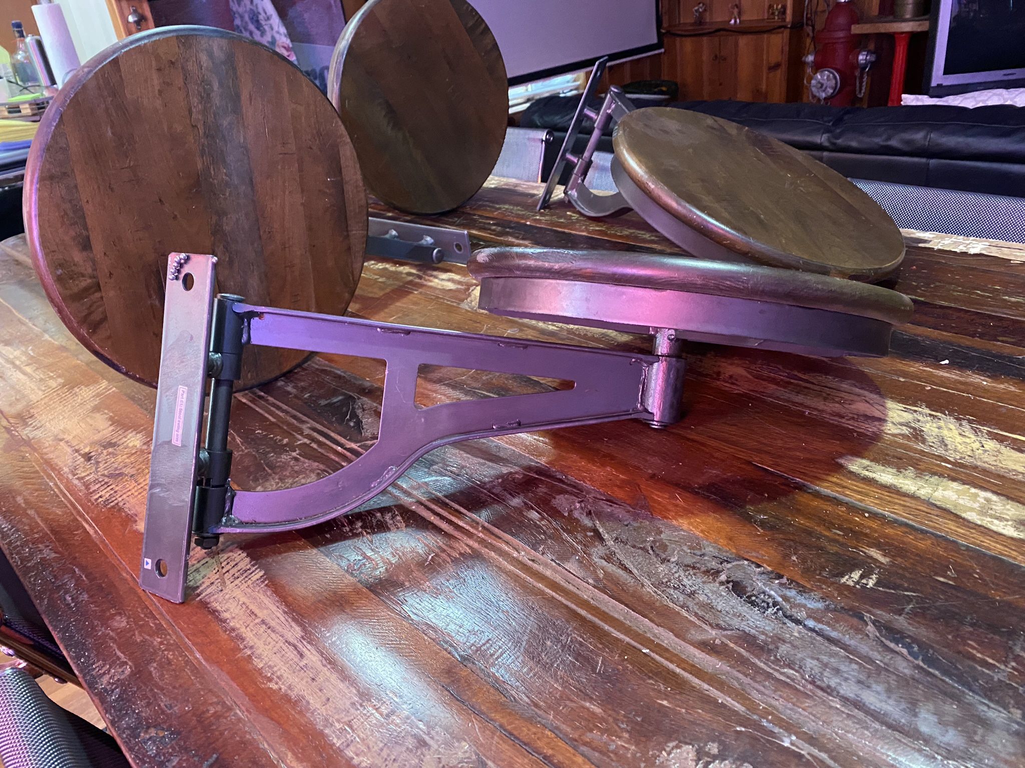 4 Wood Top Open Swing Out Stools for Sale in San Antonio, TX - OfferUp