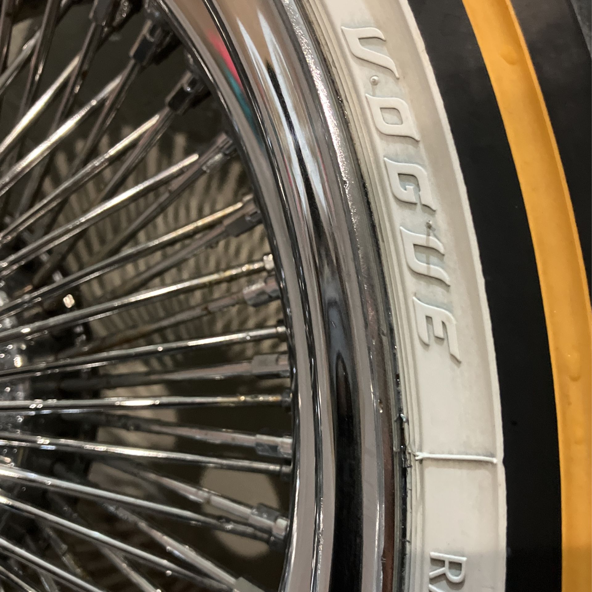 18” Chrome Wire Rims & Vogue Tires for Sale in Torrance, CA - OfferUp