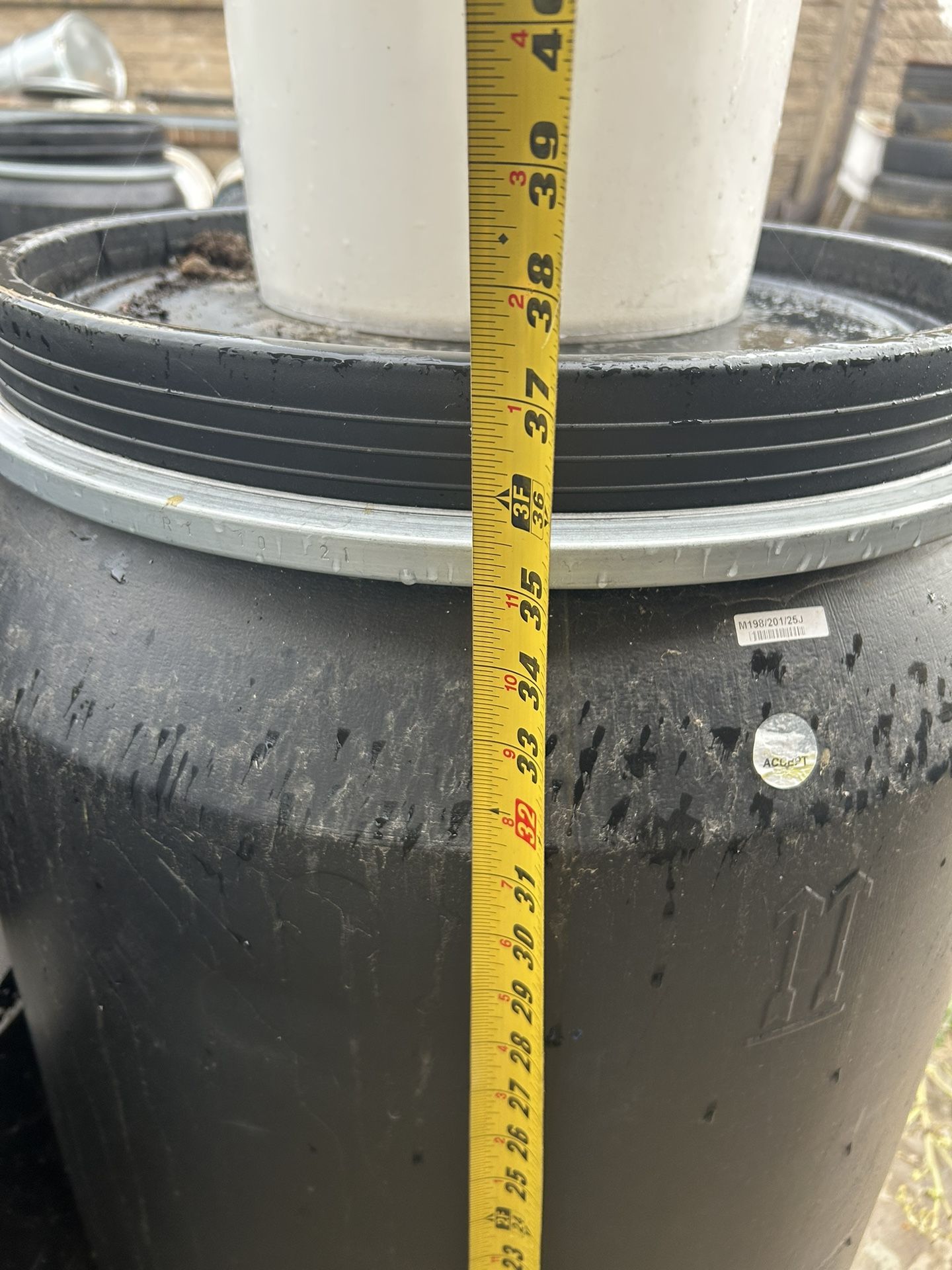 55 Gal Plastic Gray Barrels (have 5, Resin Ink Coating Inside) for Sale ...