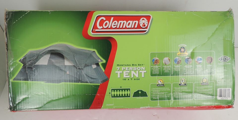 Coleman MONTANA BIG SKY 7 Person Camping Tent size 16' x 7' for Sale in ...