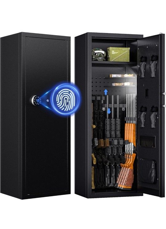 KAER 12-16 Gun Safe - Biometric Gun Safe for Rifles and Pistols Large ...