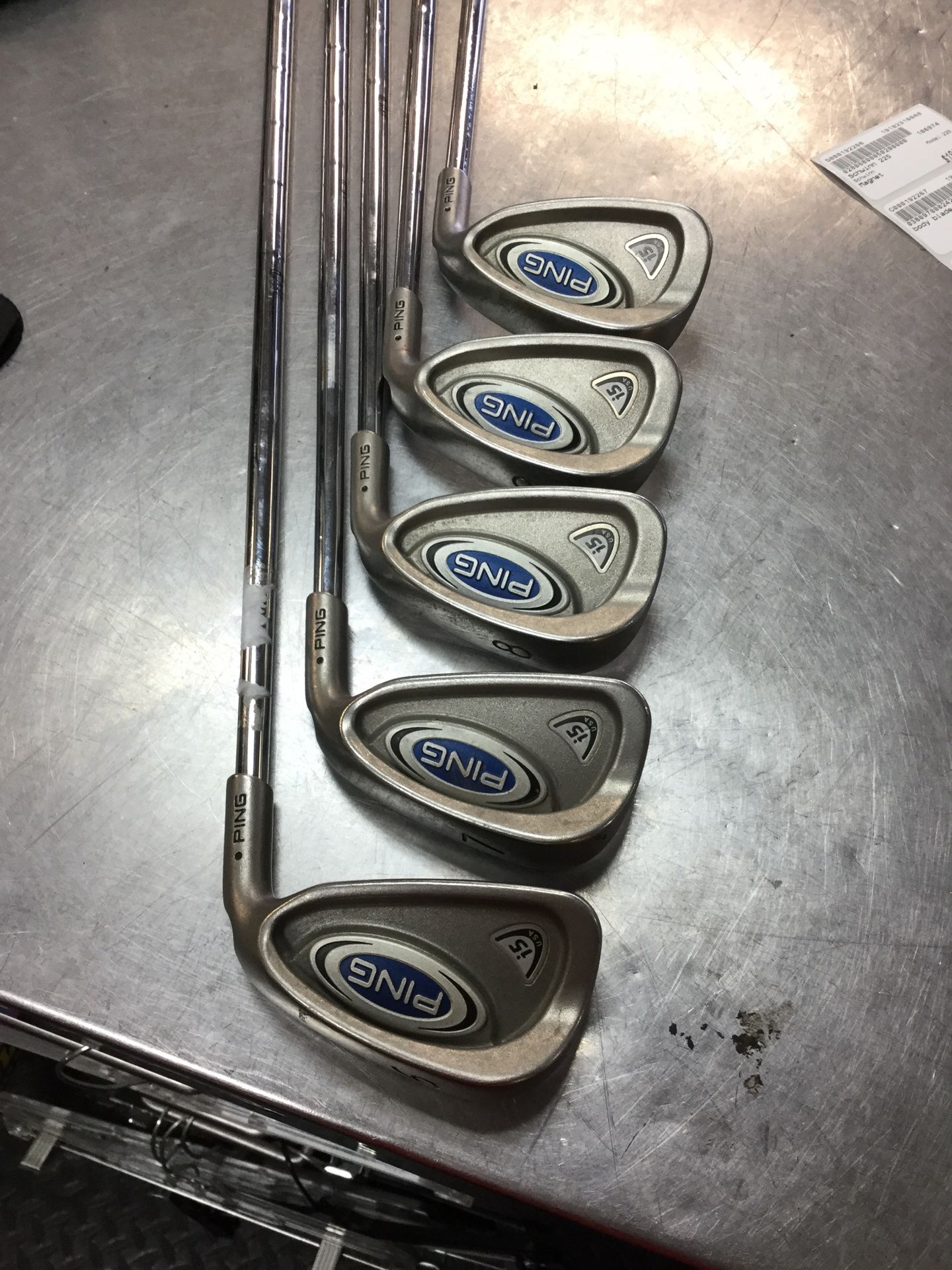 Ping i5 irons 6-PW Black dots the steel shafts new golf pride grips for ...