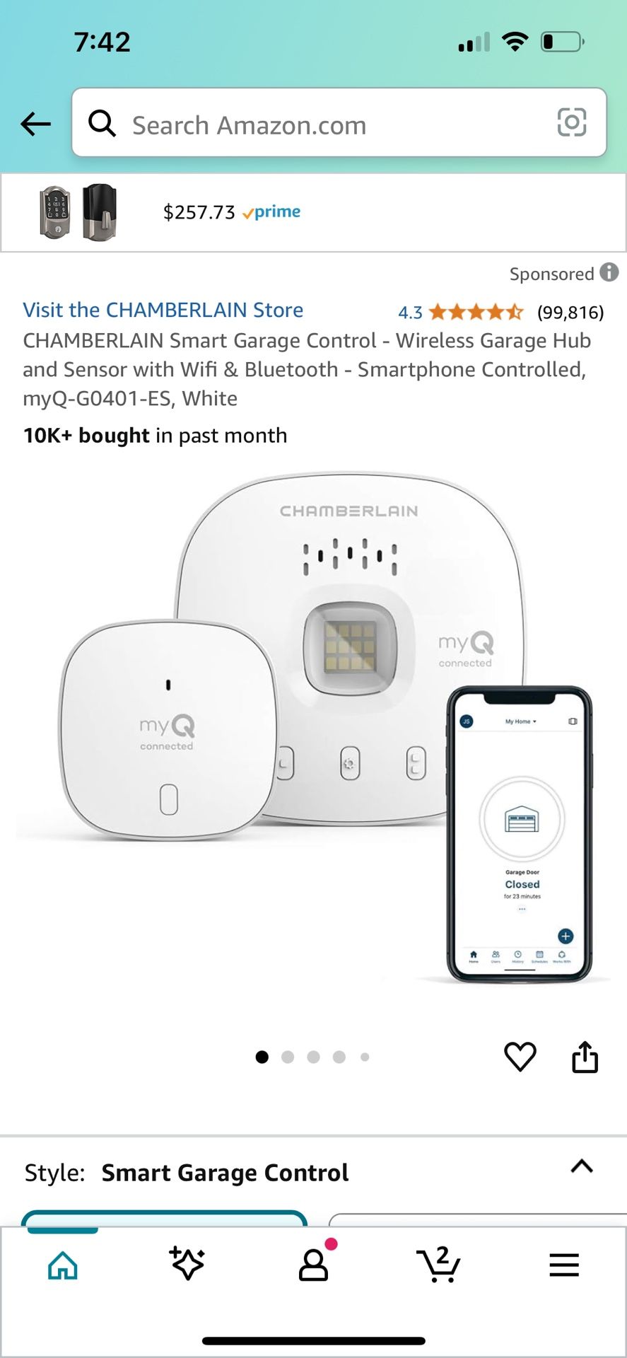 CHAMBERLAIN smart garage Control for Sale in Jurupa Valley, CA - OfferUp