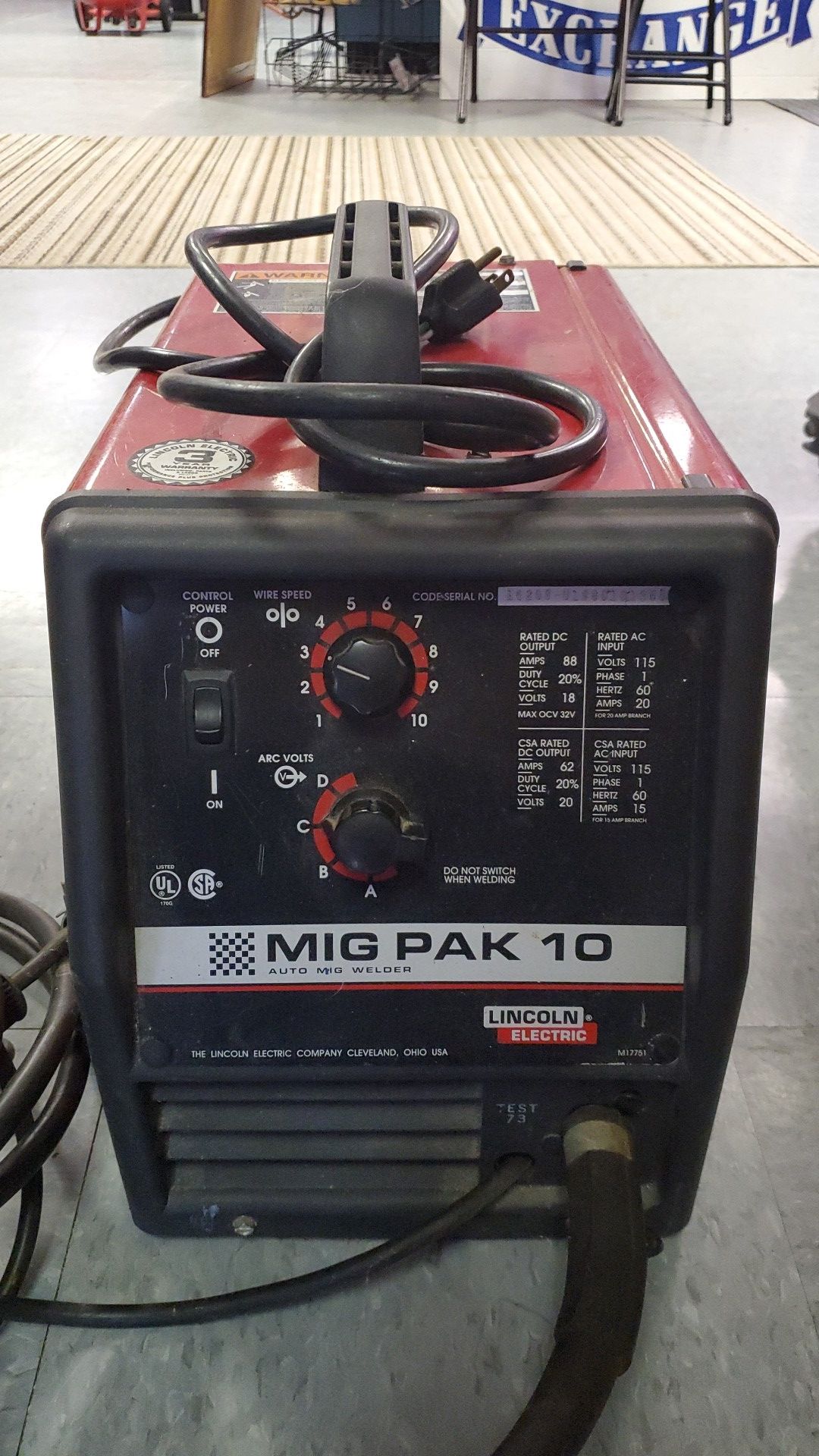 Lincoln Electric Mig Pak 10 Welder for Sale in Seymour, CT - OfferUp